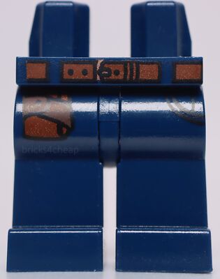 Lego Dark Blue Hips and Legs with Reddish Brown Belt Hip Holster Right ...