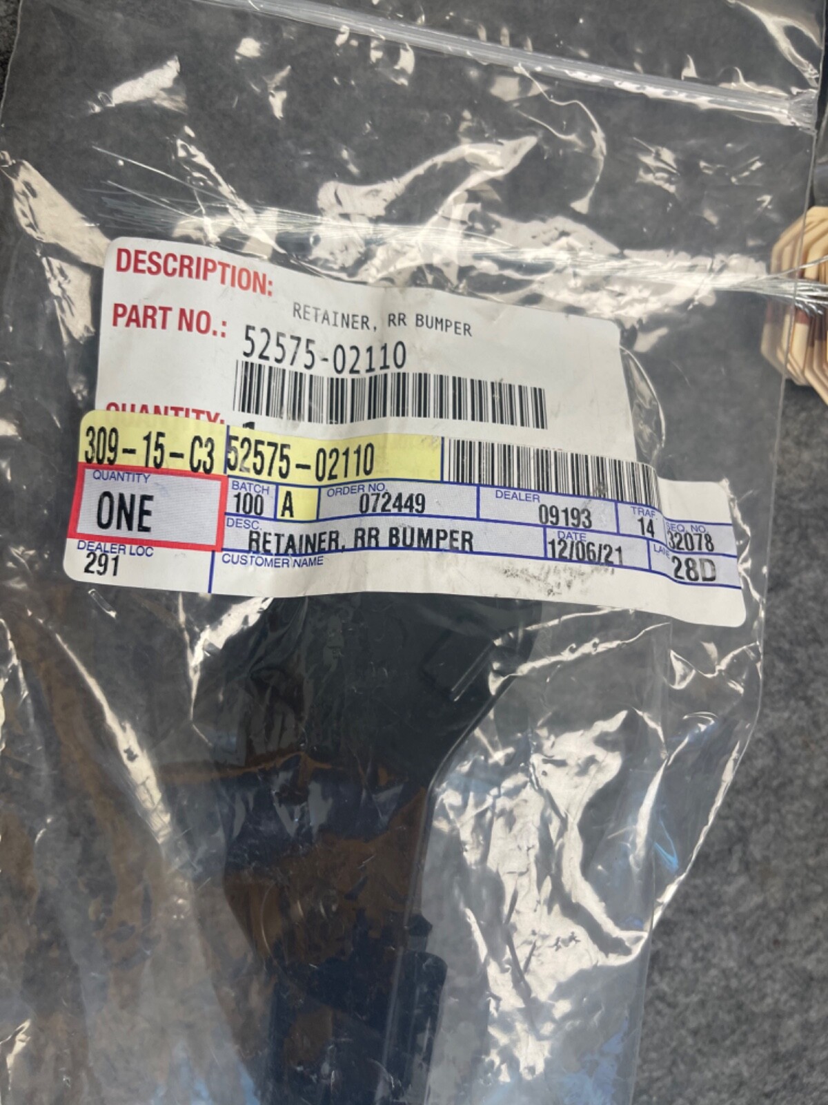 Genuine Toyota Corolla 14-19Bumper Cover Support Rail 5257502110 OEM ...