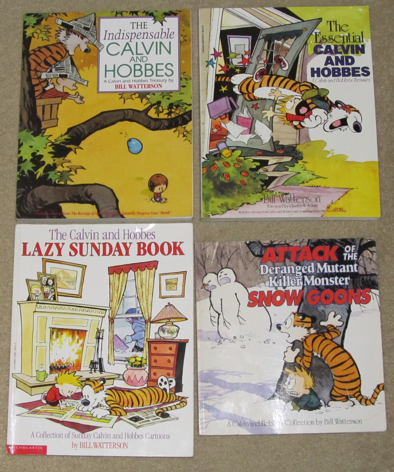 Lot of 4 Calvin and Hobbes Comic Strip Collections | eBay