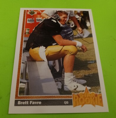 1991 Brett Favre Upper Deck Star Rookie RC #13 Atlanta Falcons MINT HOF ...