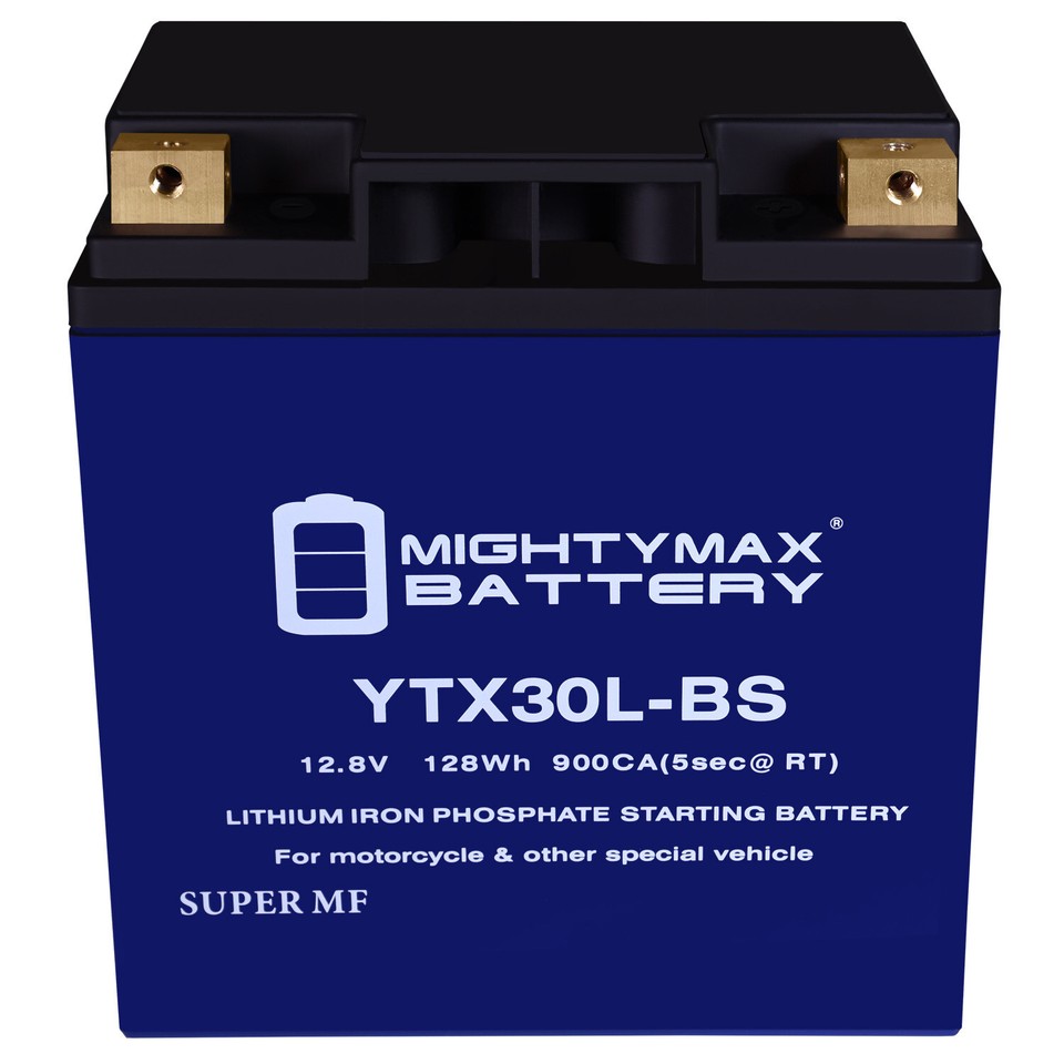 Mighty Max YTX30L-BS Lithium Battery Replaces Banshee YTX30L-BS ...