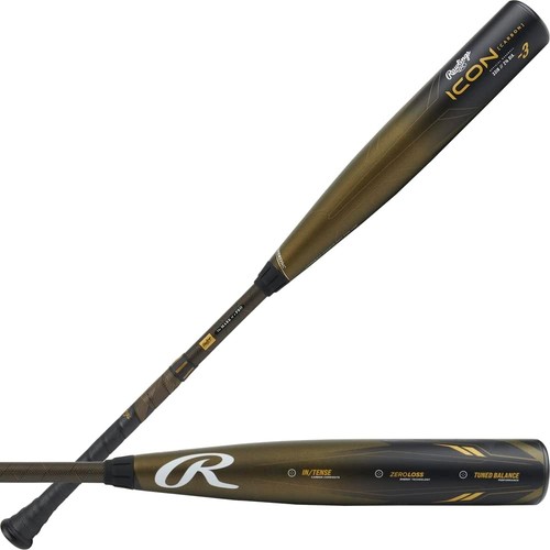 New Rawlings 2023 ICON Baseball Bat BBCOR -3 Drop 2 Pc. Composite 34/31 ...