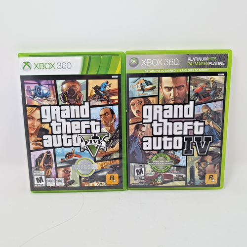 GTA Bundle Lot: Grand Theft Auto: V 5 & IV 4 (Microsoft Xbox 360, 2013 ...