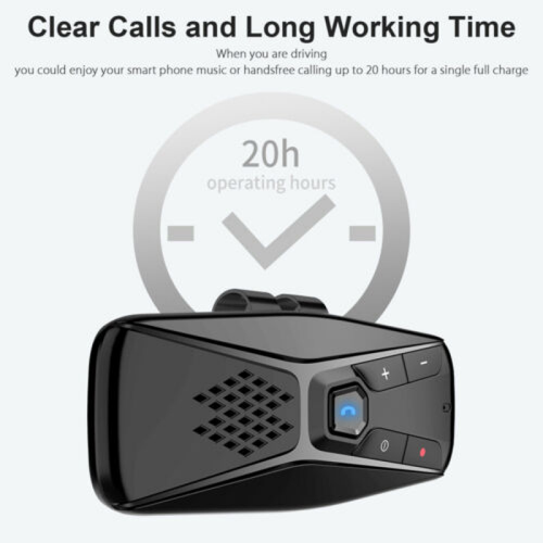Wireless Multipoint Bluetooth 5.0 Hands Free Car Kit Speakerphone ...