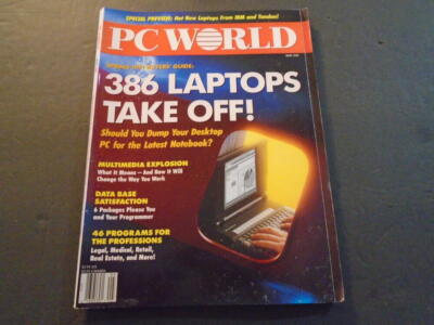 PC World May 1991 386 Laptops Take off, Multimedia Explosion ID:90868 ...