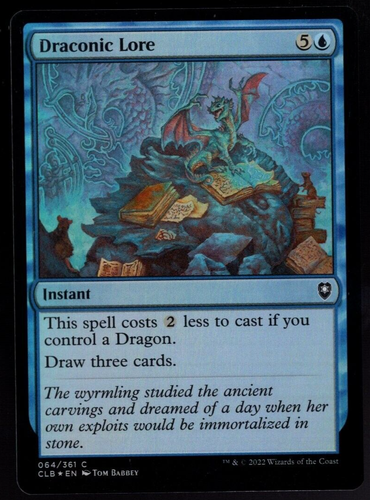 Draconic Lore 064/361 Common Foil Baldur's Gate Magic The Gathering NM ...