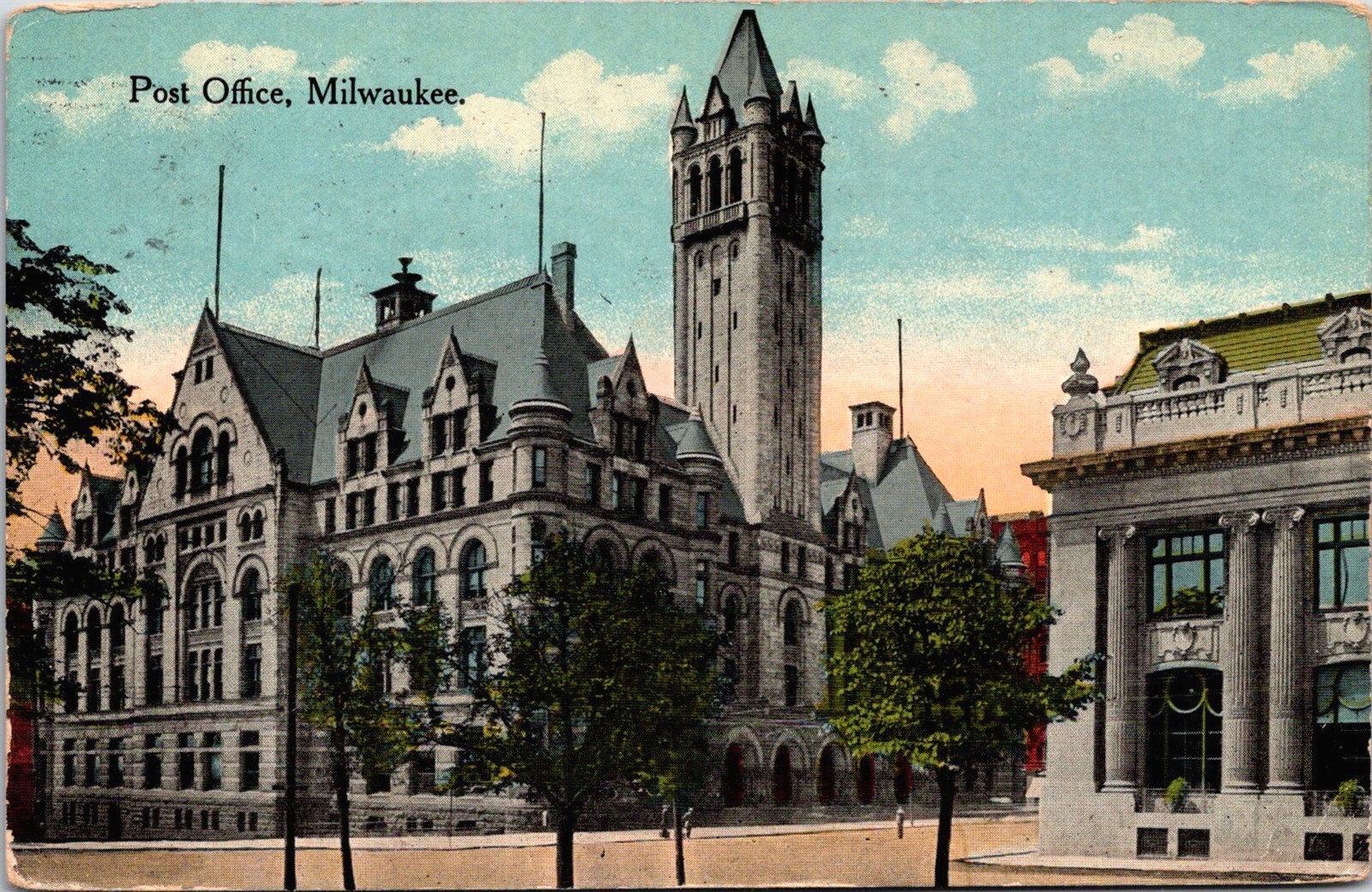 WI Milwaukee, Post Office, Tower, Govt Building, DB Posted 1915 EC ...