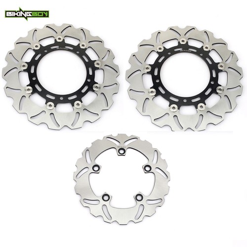 2 Front 1 Rear Brake Rotors Discs For Yamaha YZF R6 2005-2016 YZF R1 ...