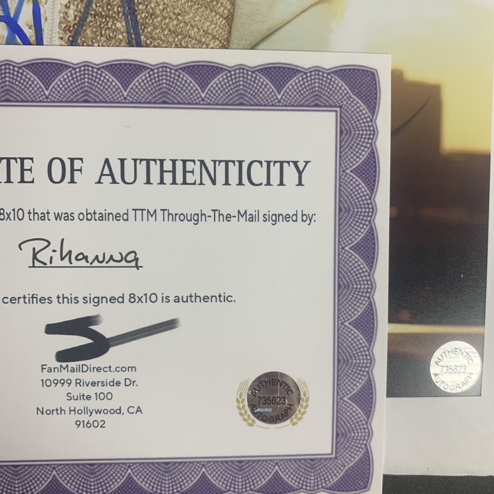 RIHANNA - Signed Autographed 8x10 photo - AUTO with COA | eBay