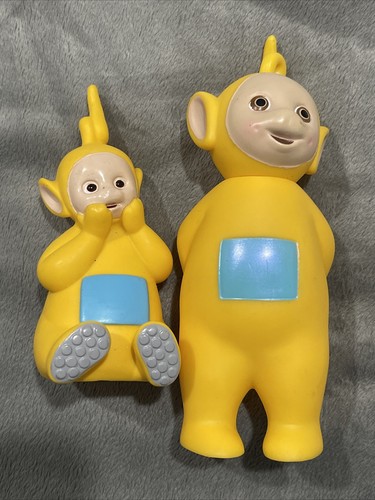 Vintage Teletubbies Set of 2 Vinyl Figures 1998 Hasbro Playskool Yellow ...