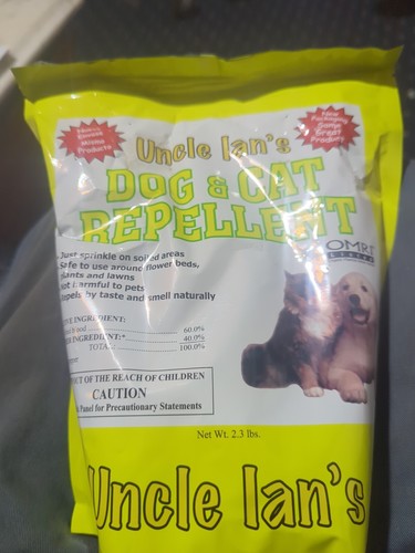 NEW SEALED UNCLE IAN'S DOG & CAT ORGANIC REPELL NON TOXIC GARDEN SAFE 2 ...