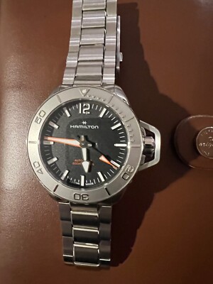 HAMILTON H77485130 Khaki Navy Frogman Watch Automatic 41mm | eBay