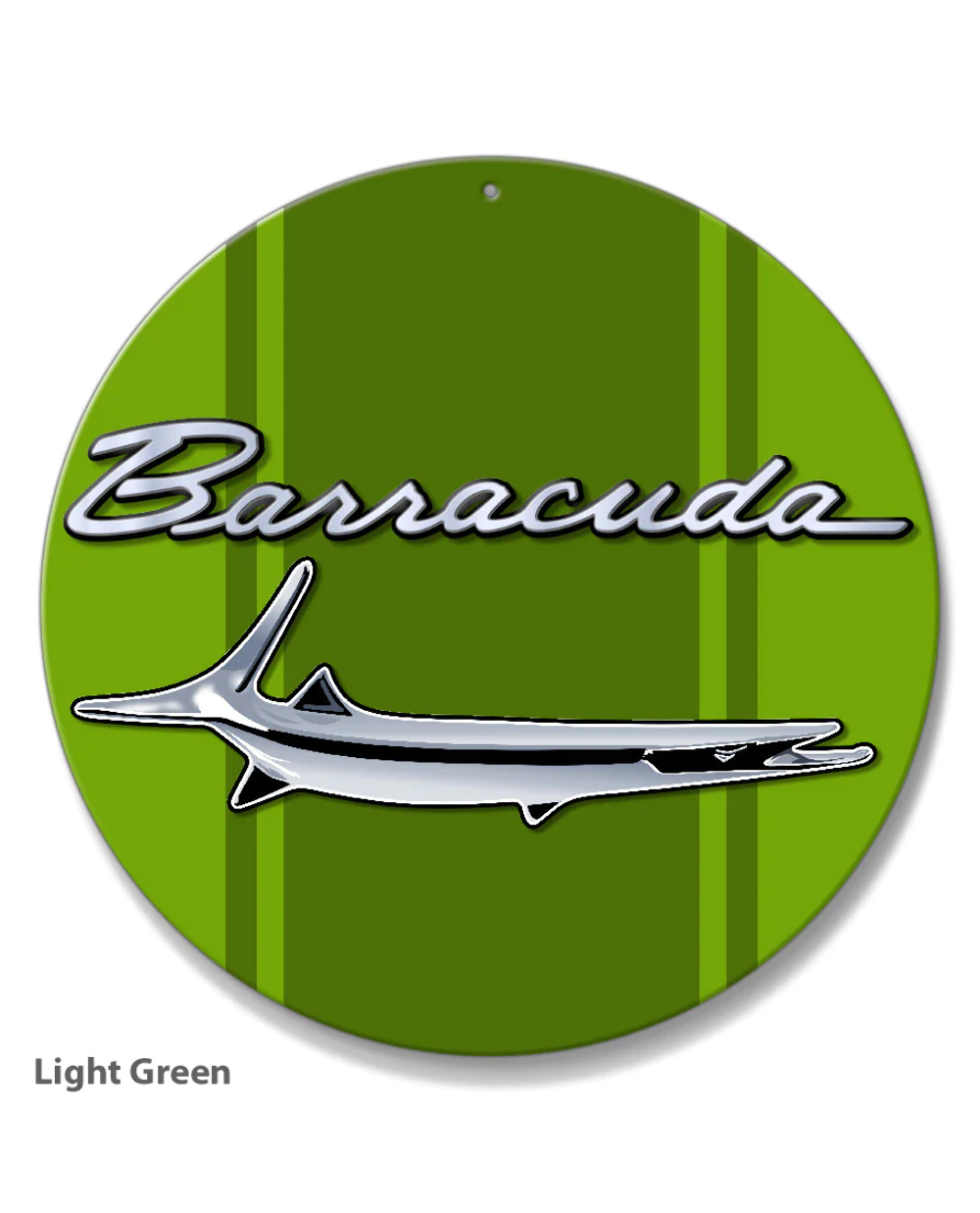 1964 - 1969 Plymouth Barracuda 'Cuda Fish Emblem Round Aluminum Sign ...