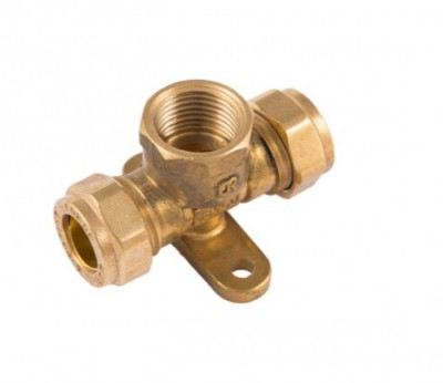 15mm x 1/2" BSP Wall Plate Tee / Backplate for Outside Tap | eBay