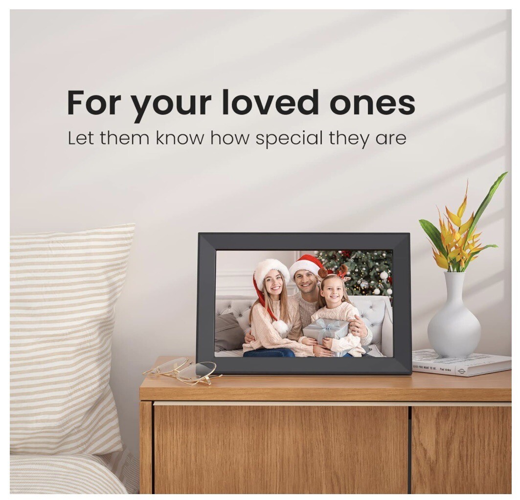 SKYRHYME 10.1 Inch Digital Picture Frame with 32GB Storage, FRAMEO WiFi ...