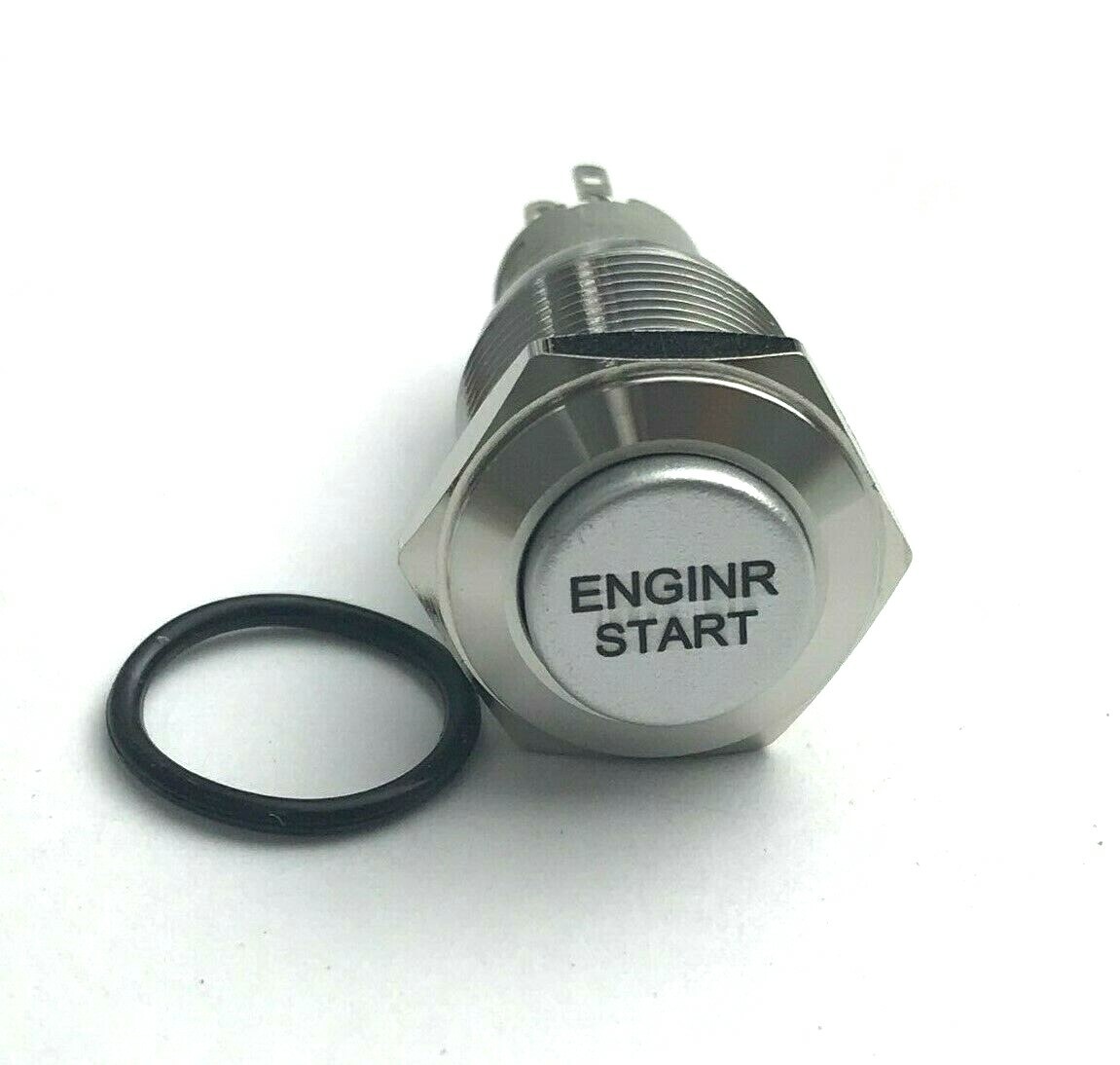 EnginR LED Momentary Stainless Steel Push Button Panel Mount Power ...