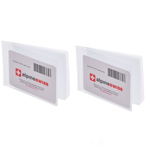 Alpine Swiss Set of 2 Wallet Inserts 6 Pages Credit Card Holder Picture ...