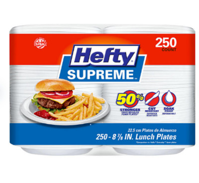 Hefty Supreme Foam Disposable Lunch Plates, 8 7/8" (250 ct.) | eBay