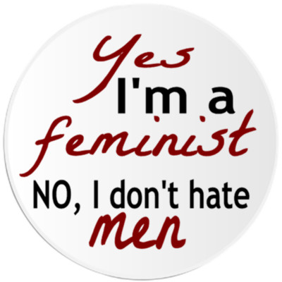 Yes I'm A Feminist No, I Don't Hate Men - Circle Sticker Decal 3 Inch ...