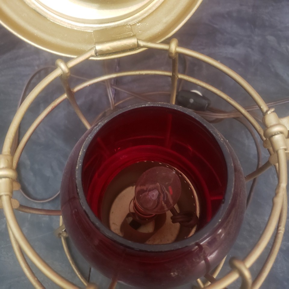 Vintage Handlan Railroad Lantern Lamp Handlan St Louis RR w/ Penn Red ...