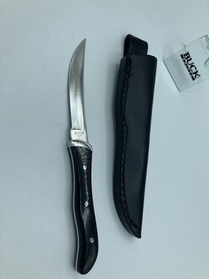 Buck 107 Fixed Blade Scout Knife Leather Sheath Pre Date Code Buck ...