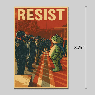 Portland Frog Sticker Resist Poster Anti-ICE Anti-Fascist 3.75" Vinyl ...