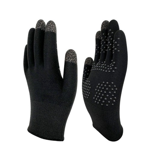 1 Pair Touchable Screen Gaming Gloves Conductive Silver Fiber Fingertip ...