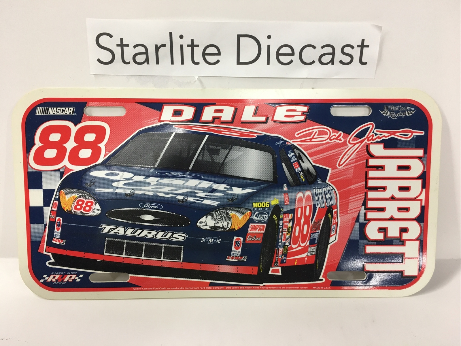 Dale Jarrett #88 Ford Credit Vintage NASCAR license plate | eBay