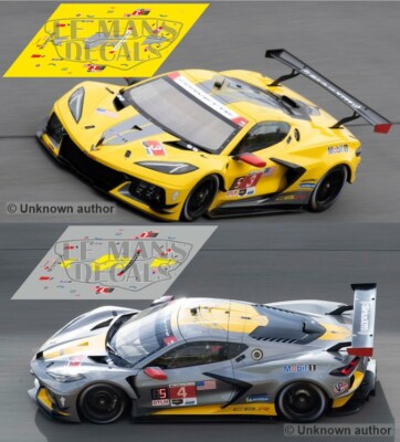 Decals Corvette C8R Daytona 2020 1:32 1:24 1:43 1:18 64 87 C8 R ...
