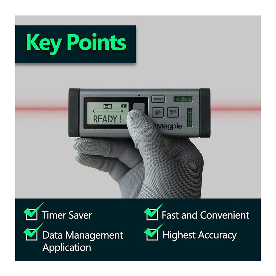 Magpie VH80 262 Feet Range 3 in 1 Measurements Laser Measurement Tool ...