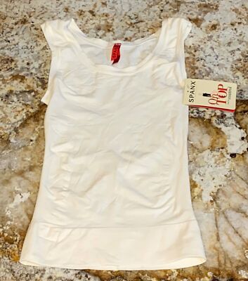 SPANX On Top and In Control Classic Vanilla Sleeveless Tank Top NEW ...
