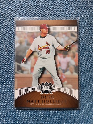 2010 Topps Triple Threads Matt Holiday Sepia #294/525 Card 103 Sepia ...