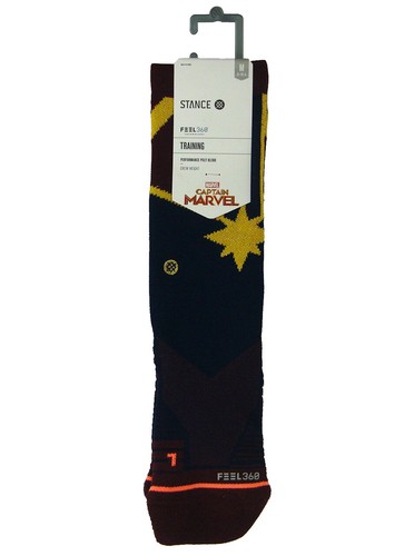 Stance Captain Marvel Training Socks Feel 360 Size Small Crew Height Women's | eBay