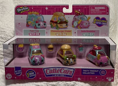 Cutie Cars SHOPKINS Tasty Takeout Collection NEW Fries Cheeseburg Soda ...