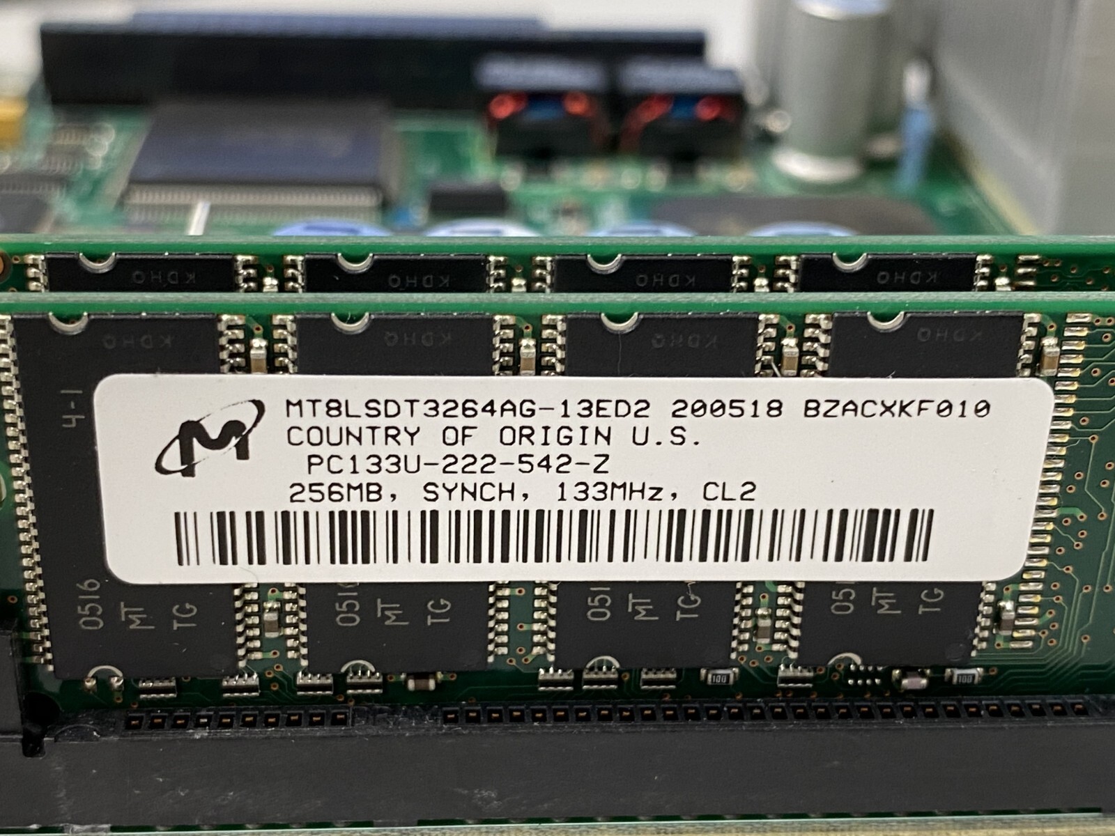 AXIOMTEK SBC1000 WITH INTEL 815 CHIPSET & MT8LSDT3264AG-12ED2 2x256MB ...