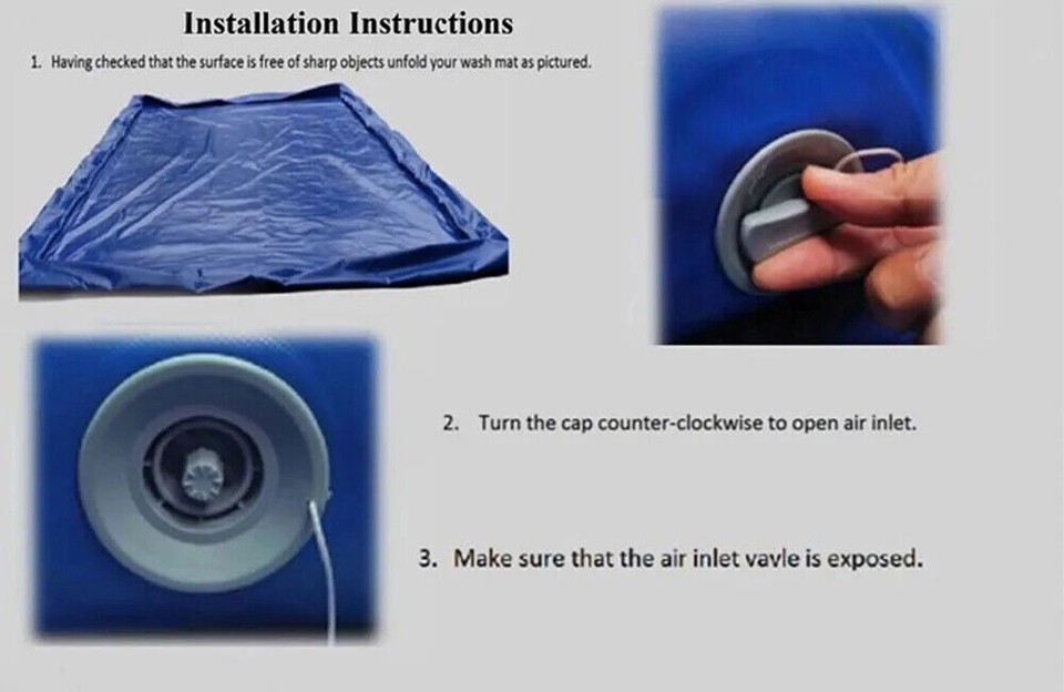 Inflatable Car Wash Mat Environment-protection Water Containment Garage ...