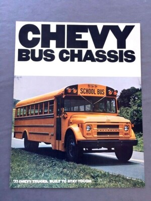 1977 Chevrolet School Bus Chassis Original Car Sales Brochure Folder | eBay