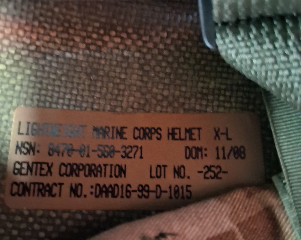 USMC Lightweight Helmet (LWH) package including Norotos Rhino Mount ...