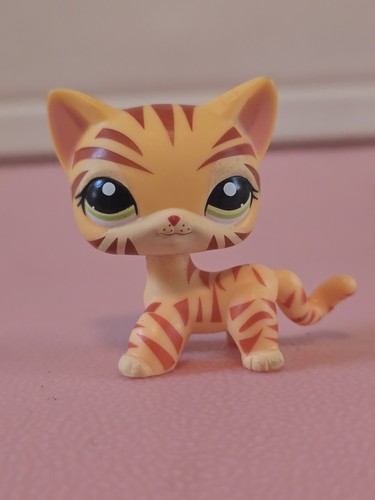 LPS #1451 2006 HASBRO Striped Orange Cat Green Eyes | eBay