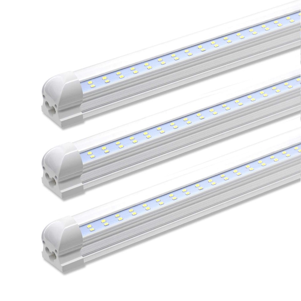4~48 Pack 6FT 8FT LED Tube Light Fixture T8 Ceiling Shop Light 72W ...