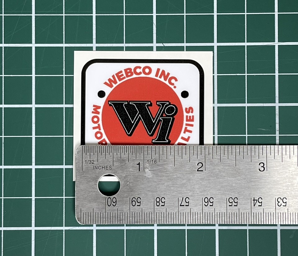 Pair of Webco Square Vinyl Decal Sticker Vintage Motorcross VMX AHRMA ...