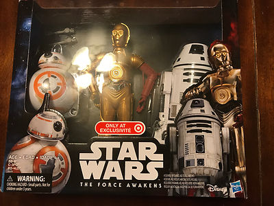 NEW SEALED EXCLUSIVE STAR WARS THE FORCE AWAKENS DROIDS COLLECTORS 3 ...