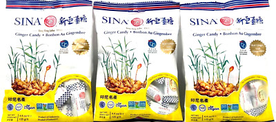 Sina Ting Ting Jahe Ginger Chewy Candy Original 4.4 oz ( Pack of 3 )~02 ...