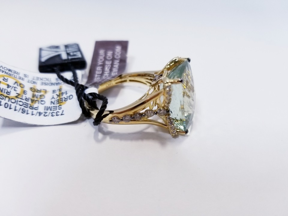 LE VIAN Mint Julep Quartz, White Diamond & Chocolate Diamond Ring in ...