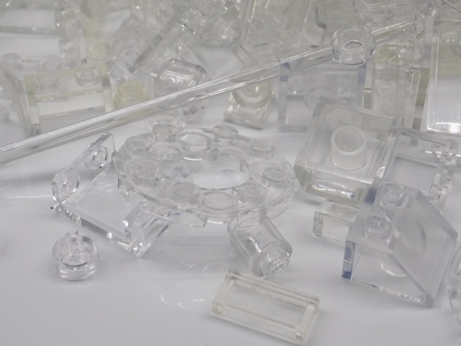 LEGO 100 pc Lot TRANSLUCENT CLEAR BUILDING Parts n PIECES {WASHED} | eBay