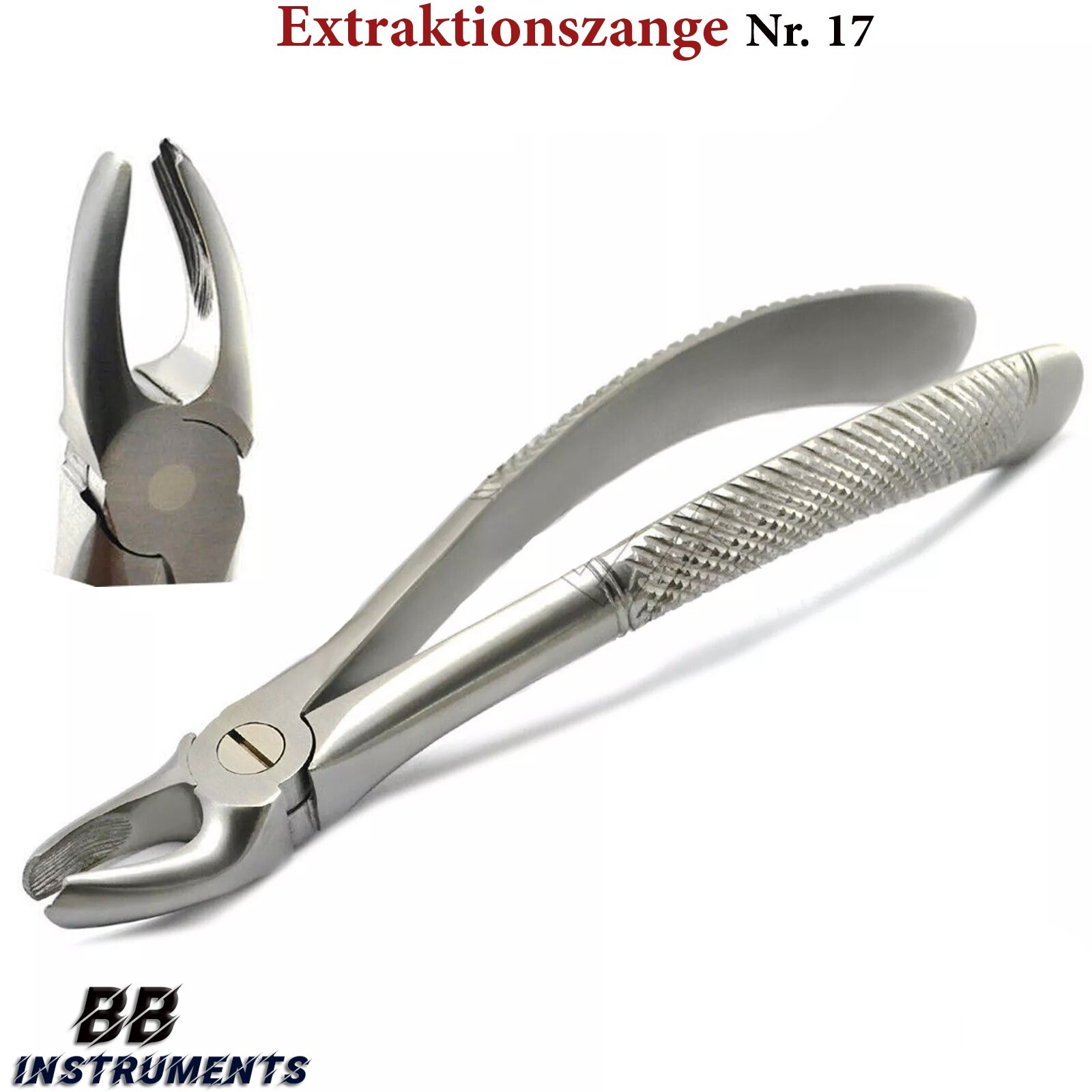 Extraktionszange Nr. 17 Zahnzange Oberkiefer Unterkiefer Molaren Dental ...