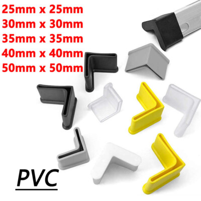 L-Shaped Furniture Feet PVC Cover End Cap Table Chair Leg Pad Protector ...