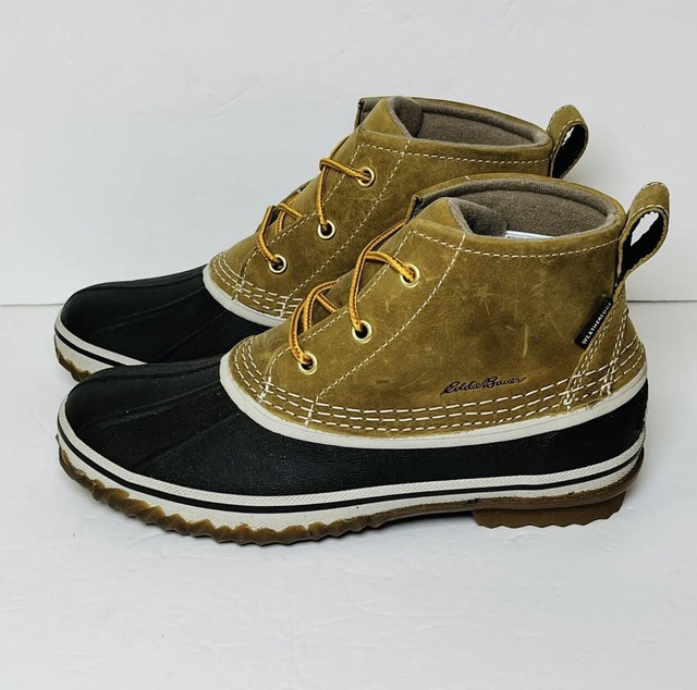 Eddie Bauer Women's Hunt Pac Mid Boot Waterproof Leather Duck BOOTS ...