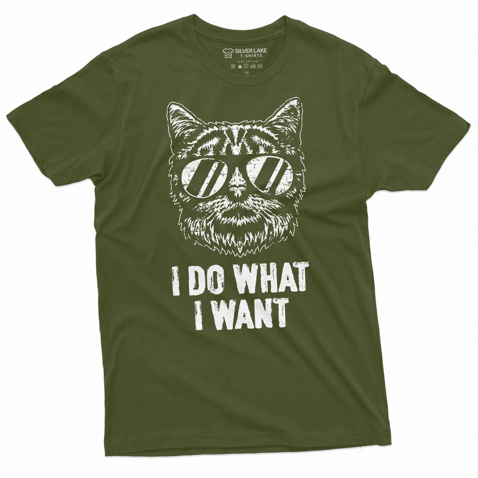 I do what I want cool cat shirt Funny Cat Shirt Cat Lover Shirt Cat Mom ...