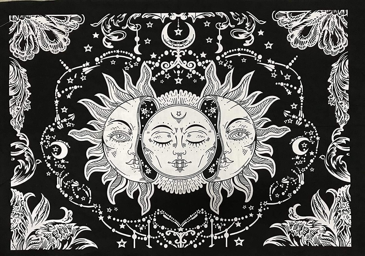 Psychedelic Sun And Moon Wallpaper